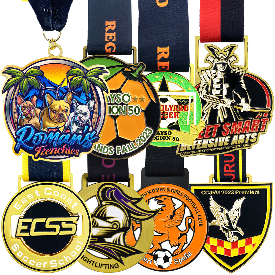 Children's Sports Medals 2D 3D Gold Plated Medals For School Badminton ...