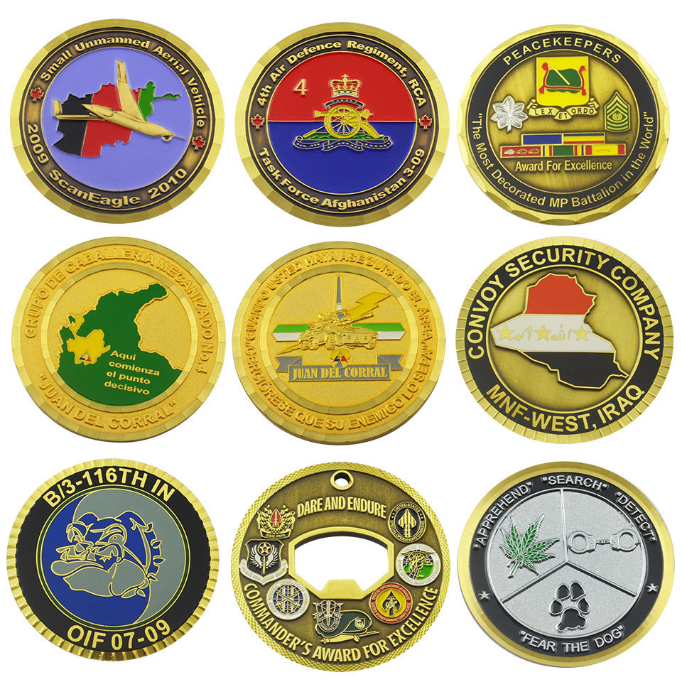 Custom Enamel Military Challenge Coins Unique For Law Enforcement